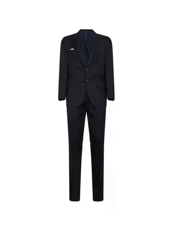 Kiton Single-breasted Peak-lapel Suit - Blue