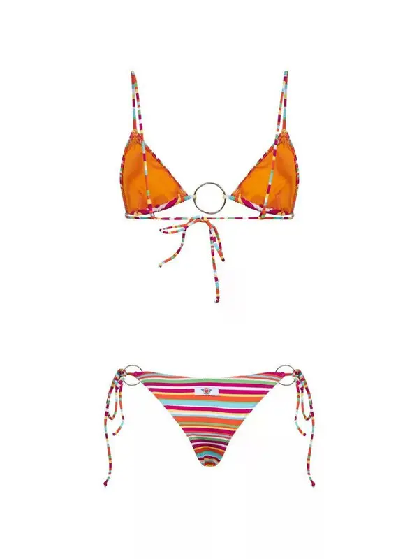 BIKINI LOVERS Striped Ring-detail Bikini