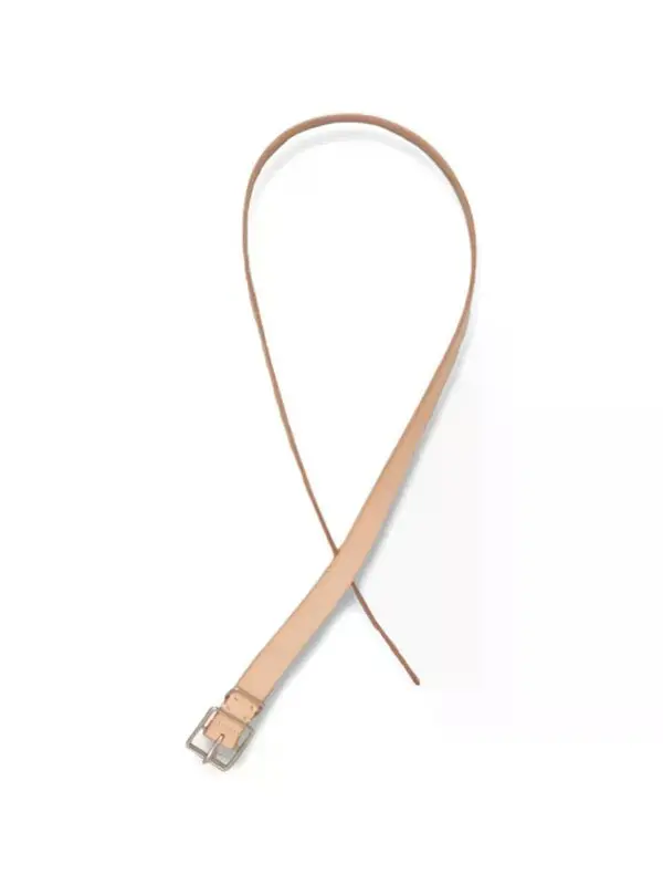 STILL BY HAND Buckle Leather Belt - Neutrals