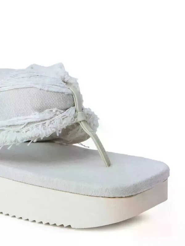 Rick Owens Frayed Denim Sandals