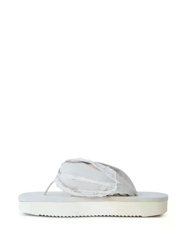Rick Owens Frayed Denim Sandals