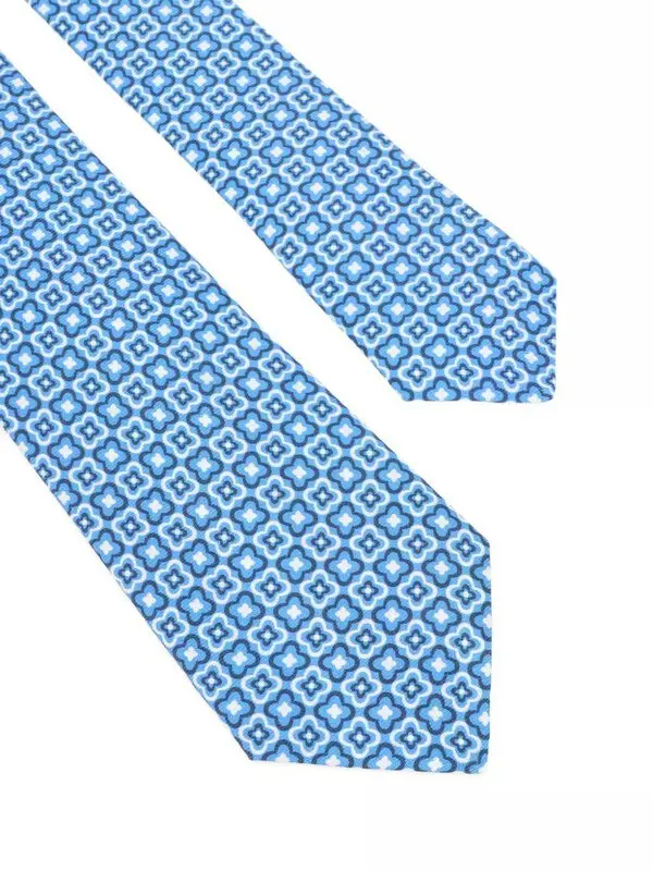 Kiton Geometric Pattern Neck Tie