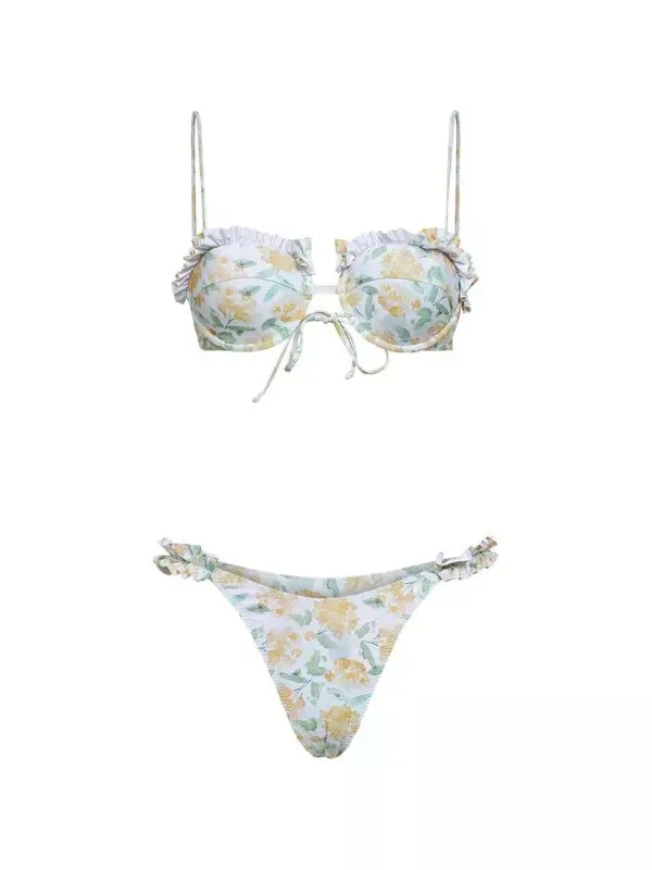 BIKINI LOVERS Lovers Sea Floral Bikini - Neutrals