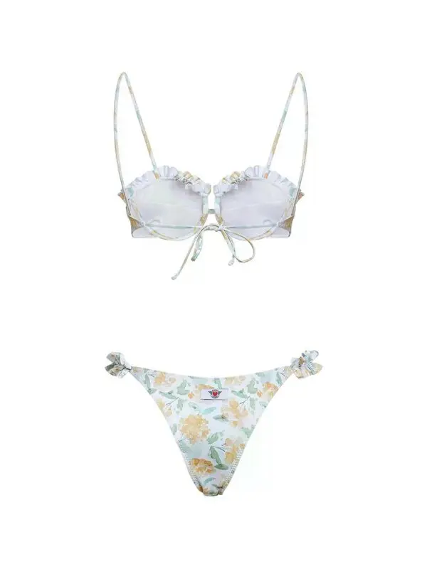 BIKINI LOVERS Lovers Sea Floral Bikini - Neutrals