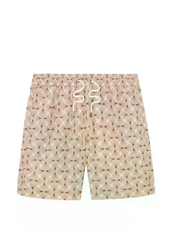 Frescobol Carioca Geometric-print Swim Shorts - Neutrals