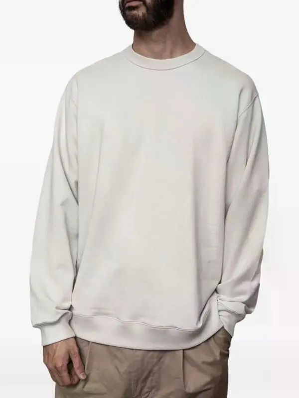 STILL BY HAND Crew Neck Cotton Sweatshirt