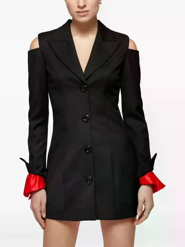 CATALINA Cold-shoulder Button Dress