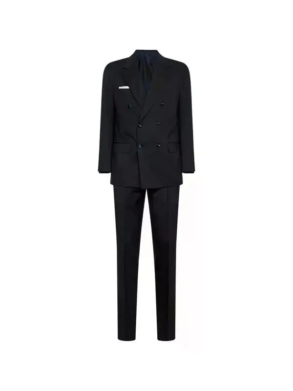 Kiton Double-breasted Virgin Wool Suit