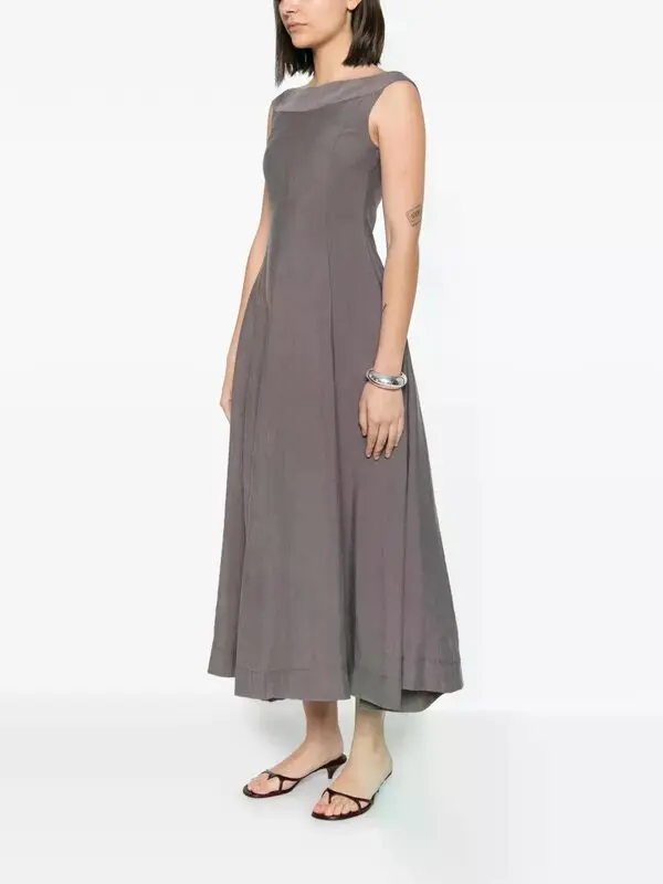 COLLECTION PRIVEE? Lizza Boat-neck Flared Midi Dress