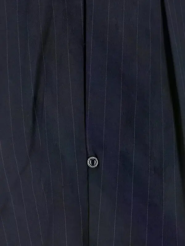 WHITE SAND Pinstripe Belted Trousers