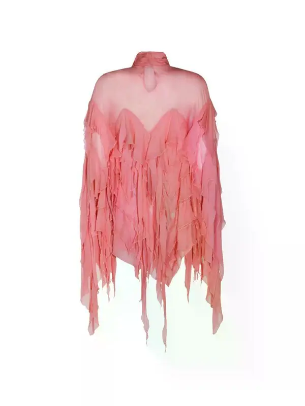 Blumarine Ruffled Asymmetric Blouse - Pink
