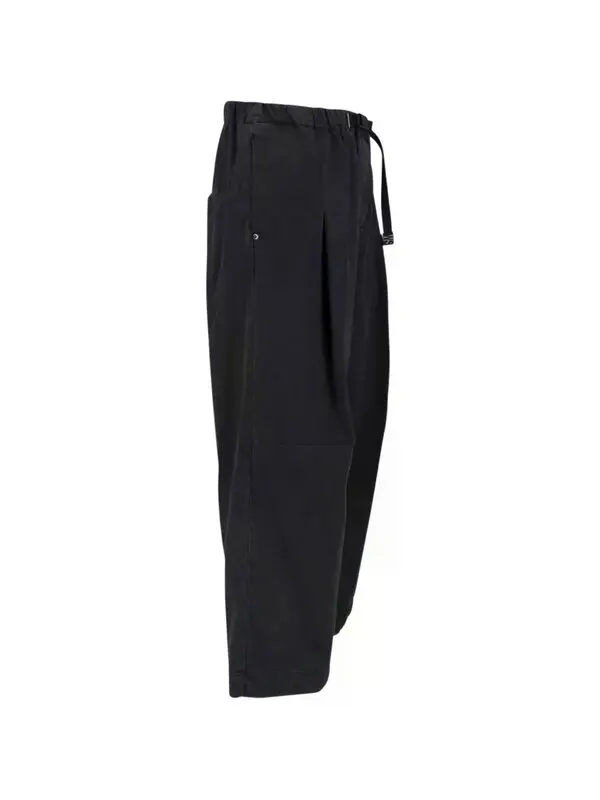 WHITE SAND Belted Pleated Trousers