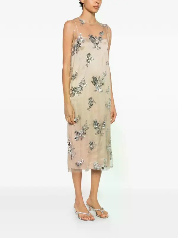 OTTOD'AME Sequin-embellished Midi Dress