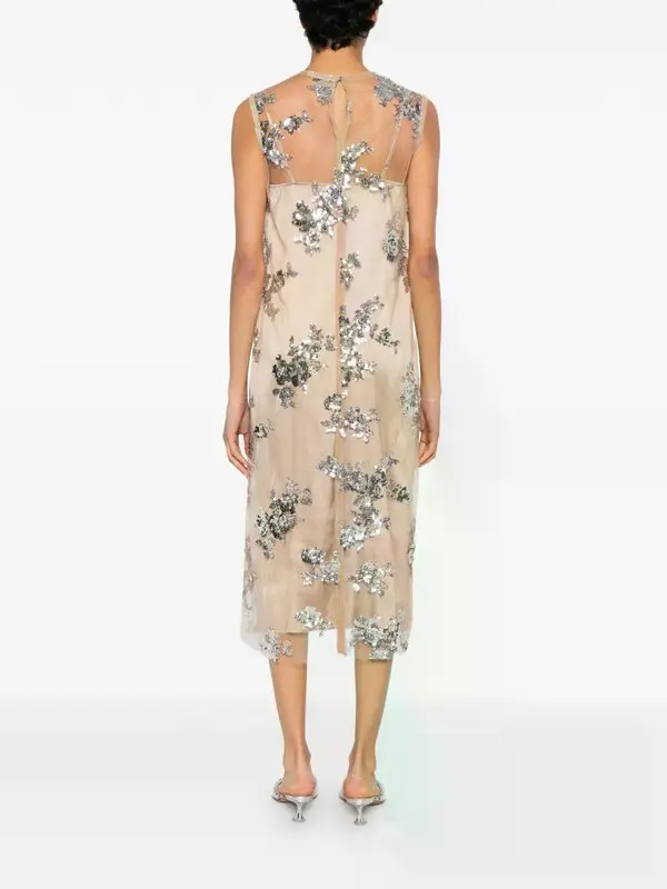 OTTOD'AME Sequin-embellished Midi Dress