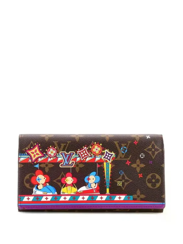 LOUIS VUITTON Sarah Wallet Limited Edition Vivienne Xmas Monogram Canvas Small Wallets