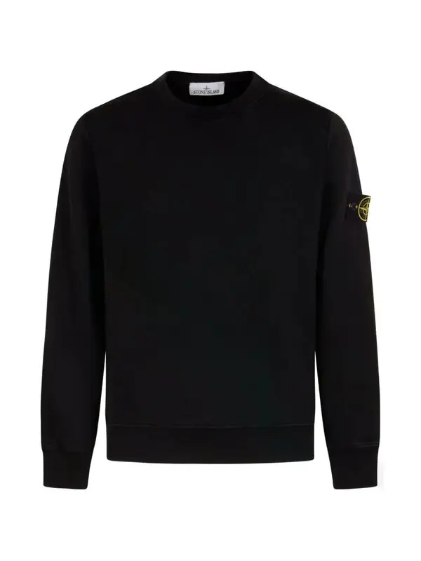 Stone Island Logo-badge Sweatshirt - Black