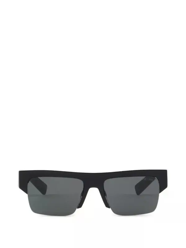 Prada Acetate Semi-rimless Sunglasses - Black