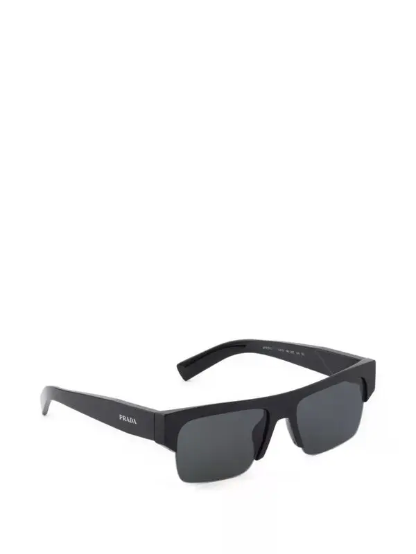 Prada Acetate Semi-rimless Sunglasses - Black