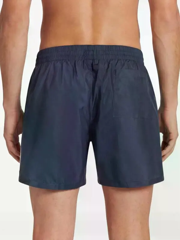 Balmain Logo-print Swim Shorts - Blue
