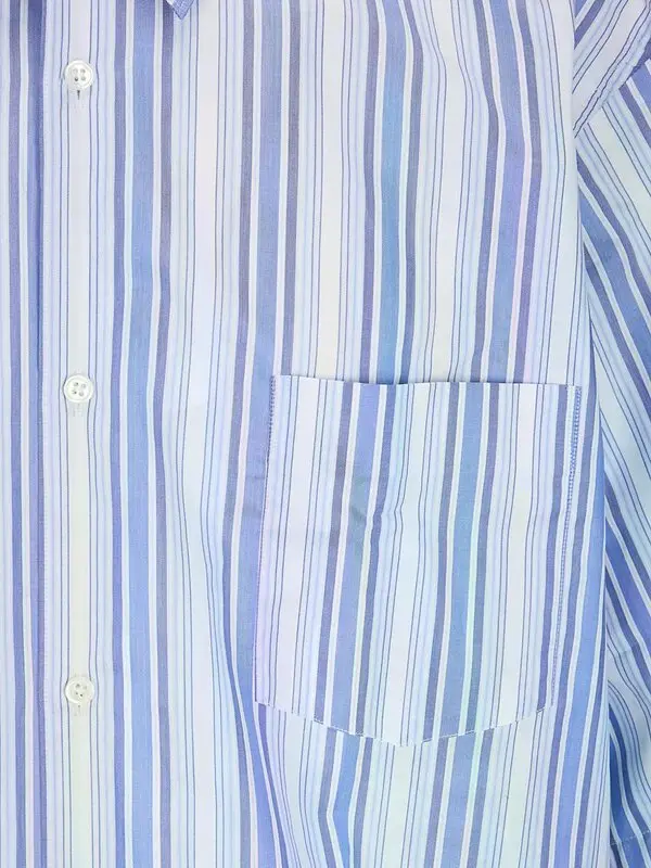 Comme Des Garçons Stripe-pattern Short-sleeve Shirt