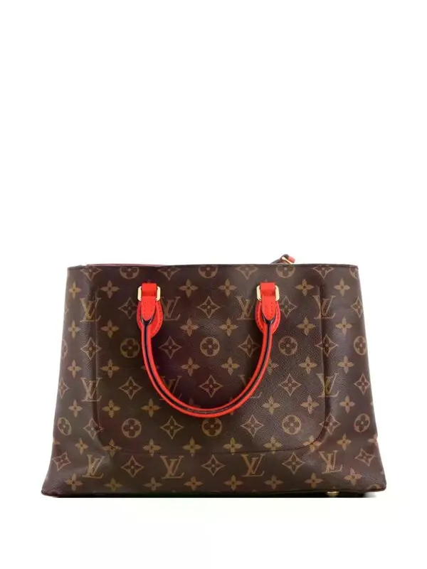LOUIS VUITTON Flower Monogram Tote Bag - Brown