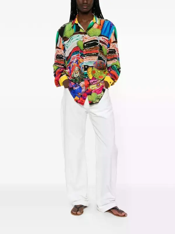 The Artistylist Cactus Print Long Sleeve Shirt