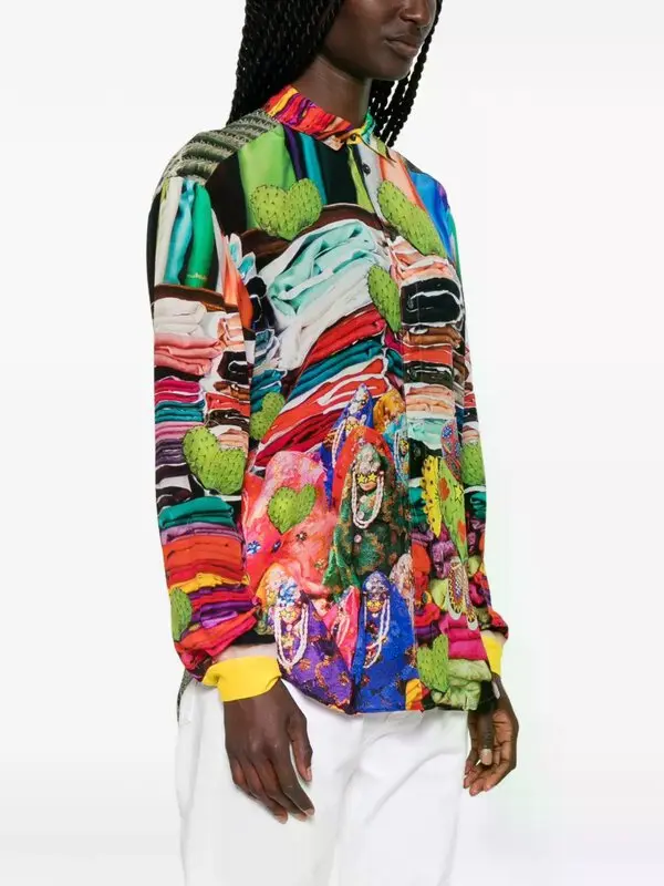 The Artistylist Cactus Print Long Sleeve Shirt