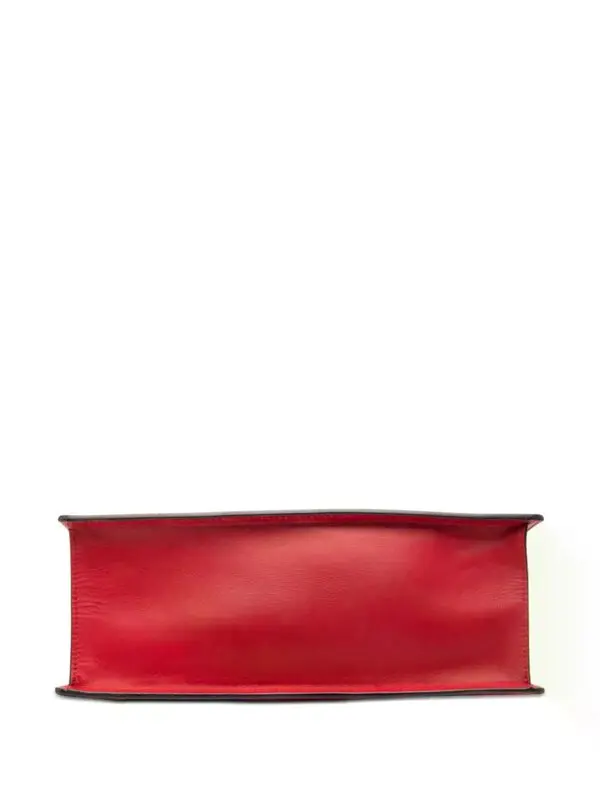Gucci Medium Leather Sylvie Top Handle Satchel - Red