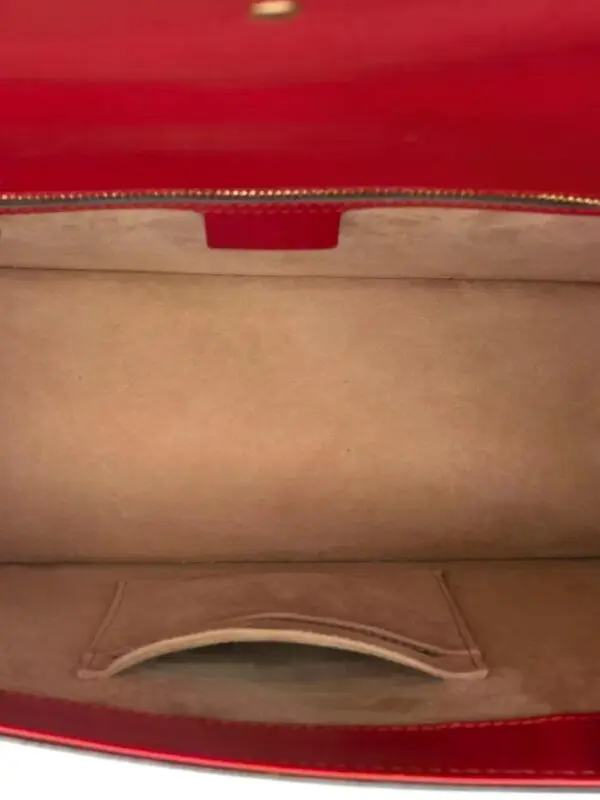Gucci Medium Leather Sylvie Top Handle Satchel - Red