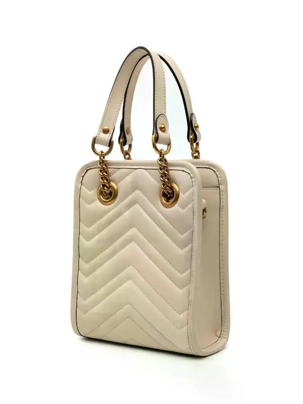 Gucci Mini Gg Marmont Matelassé Leather Satchel - Brown