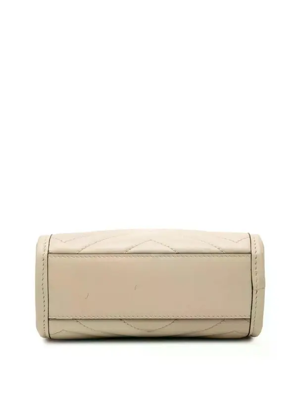 Gucci Mini Gg Marmont Matelassé Leather Satchel - Brown