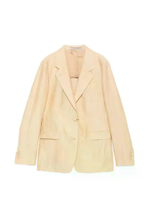 Tagliatore Single-breasted Slub-texture Blazer