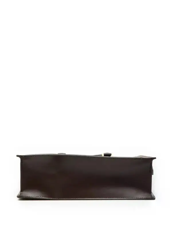 LOUIS VUITTON 2003 Damier Ebene Venice Sac Plat Tote - Brown