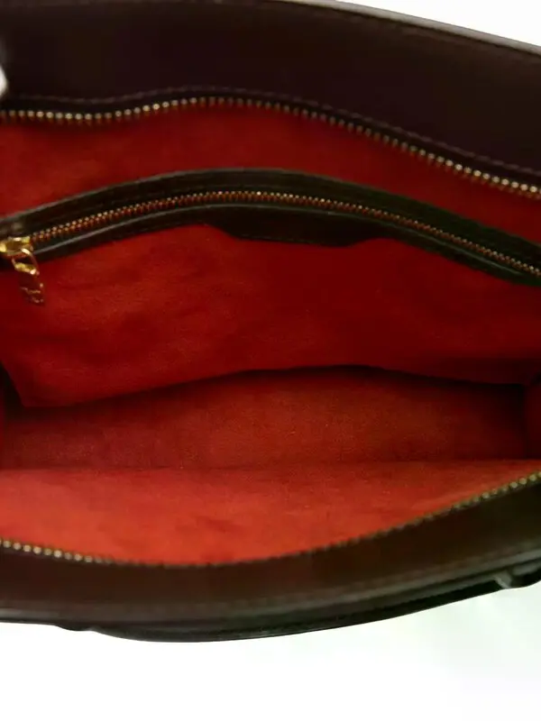 LOUIS VUITTON 2003 Damier Ebene Venice Sac Plat Tote - Brown