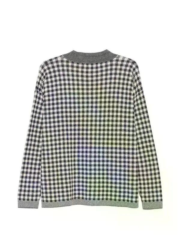 ORIGINAL VINTAGE Gingham-pattern Cardigan