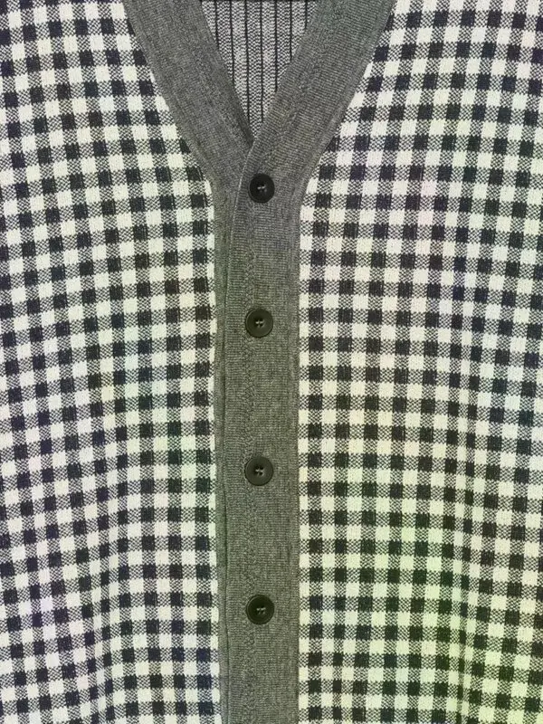 ORIGINAL VINTAGE Gingham-pattern Cardigan