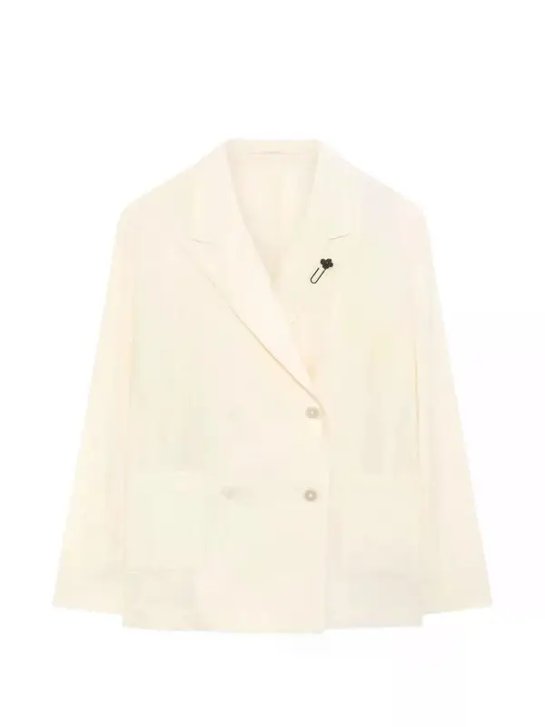 LARDINI Double-breasted Deconstructed Blazer