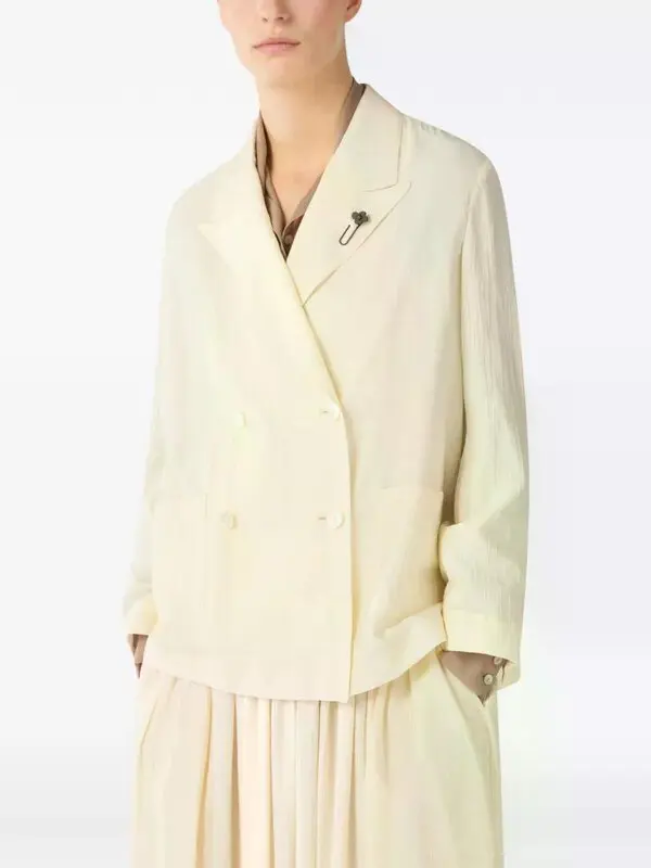 LARDINI Double-breasted Deconstructed Blazer