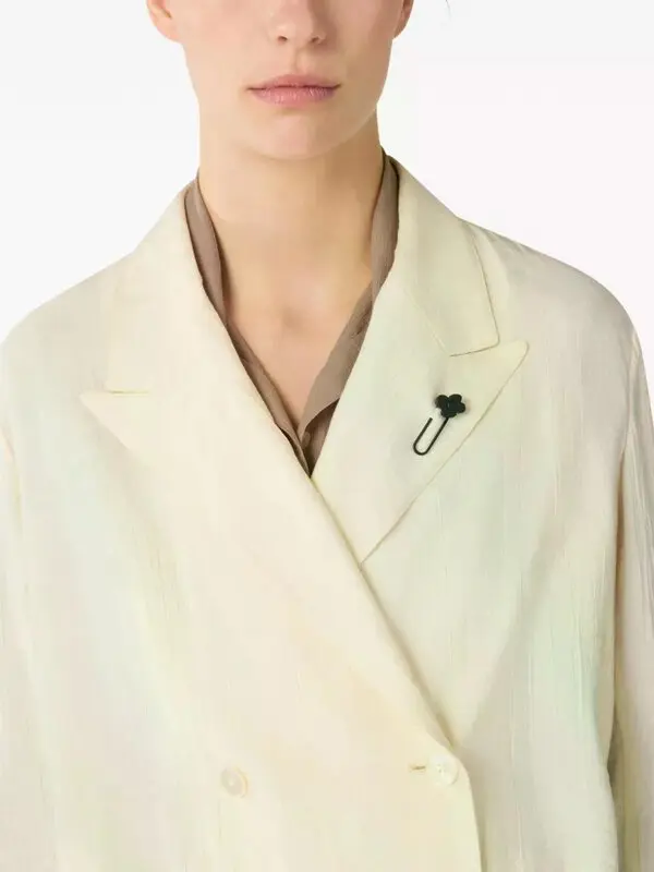 LARDINI Double-breasted Deconstructed Blazer