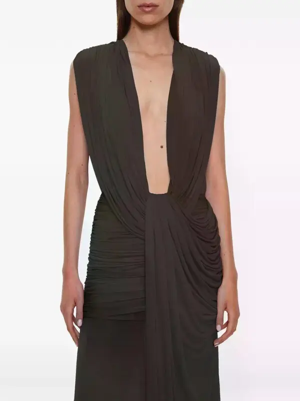 Christopher Esber Draped Maxi Dress - Brown
