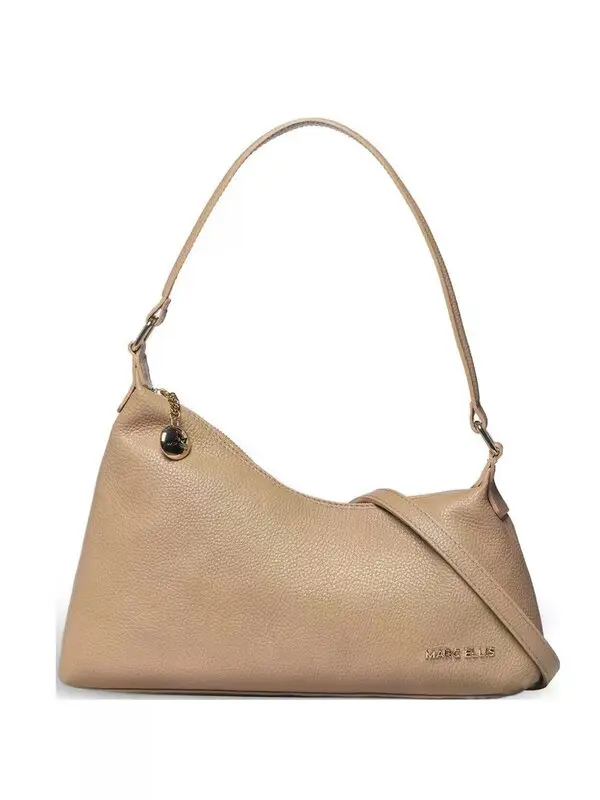 MARC ELLIS Grained Leather Shoulder Bag - Neutrals