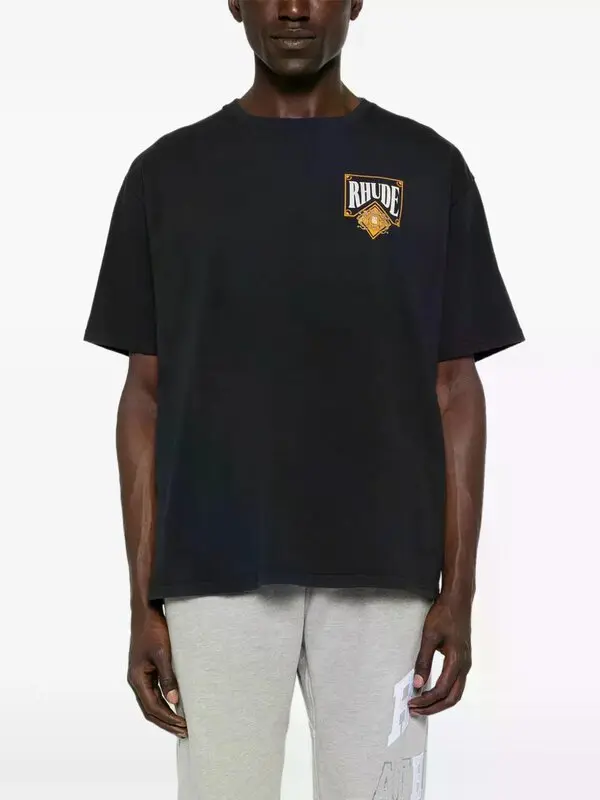 Rhude Logo-print T-shirt - Black