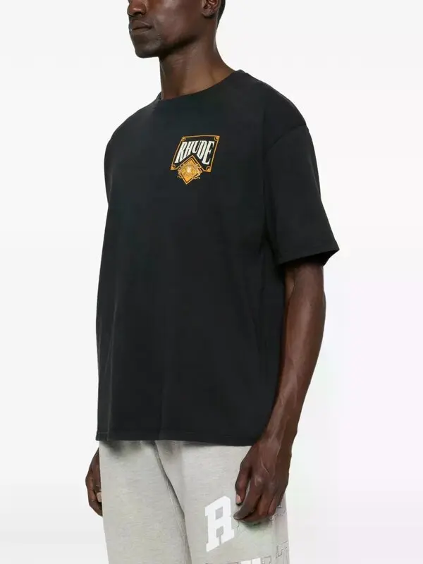 Rhude Logo-print T-shirt - Black