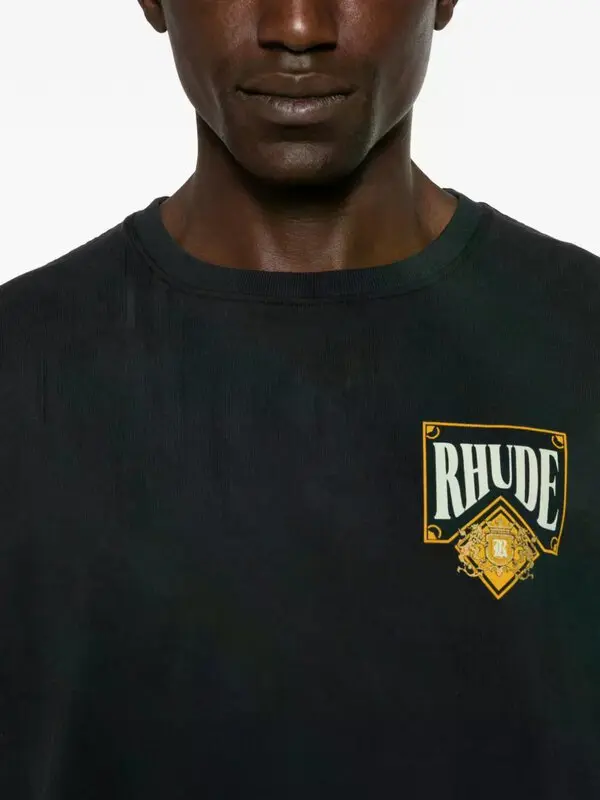 Rhude Logo-print T-shirt - Black