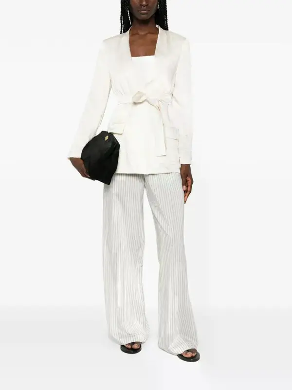 MONOCHROME Belted Satin-finish Jacket