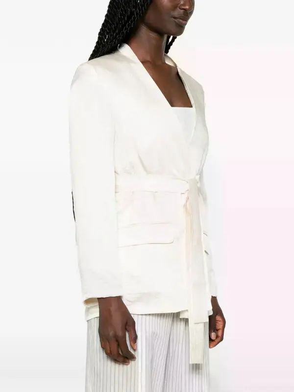 MONOCHROME Belted Satin-finish Jacket
