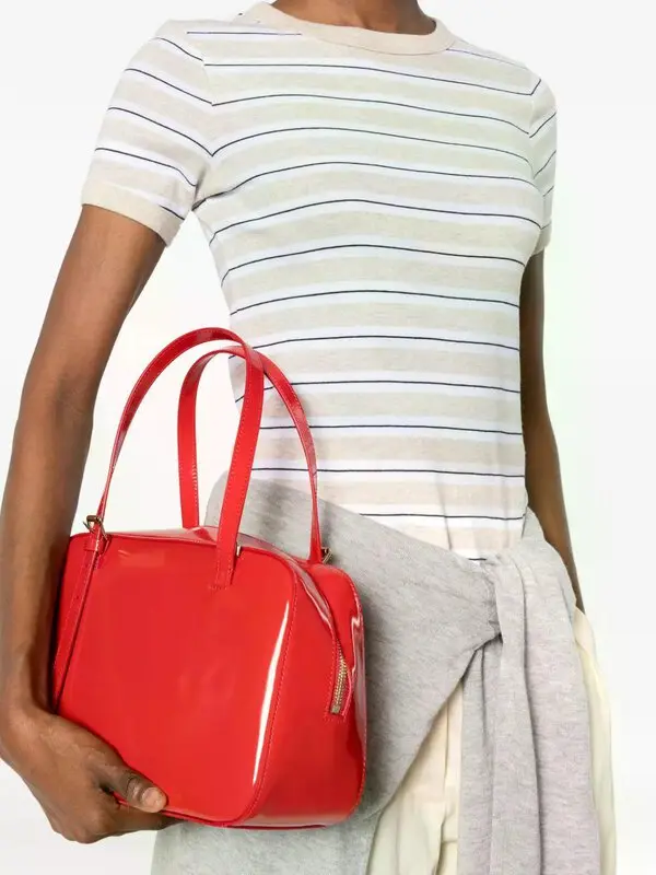 A.p.c. Patent-finish Buckle-detail Tote Bag - Red