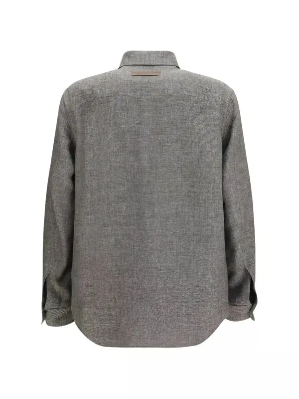 Zegna Textured Long-sleeve Overshirt