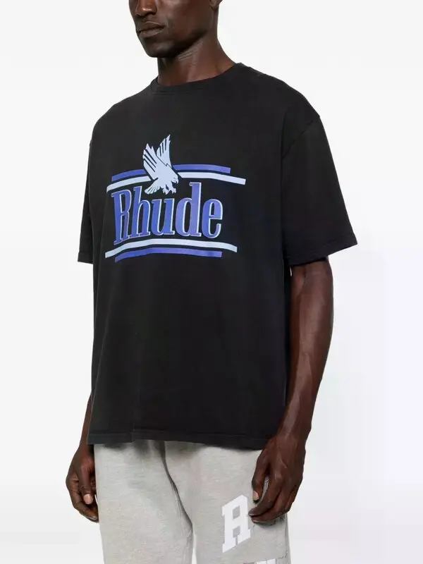 Rhude Logo-print T-shirt - Black