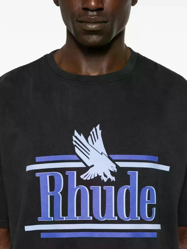 Rhude Logo-print T-shirt - Black